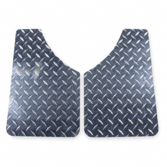 Splash Guards, Aluminum, 10 in Length, 16 in Width, Silver, 1 PR - Grainger