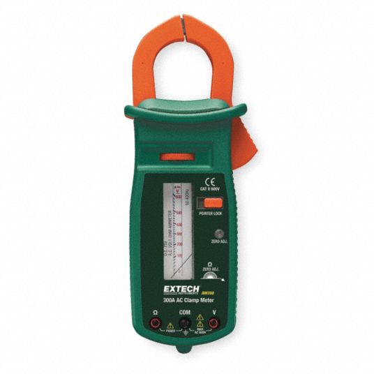 Clamp On Analog Clamp Meter, 1.5 in (38 mm) Jaw Capacity, CAT II 600V ...