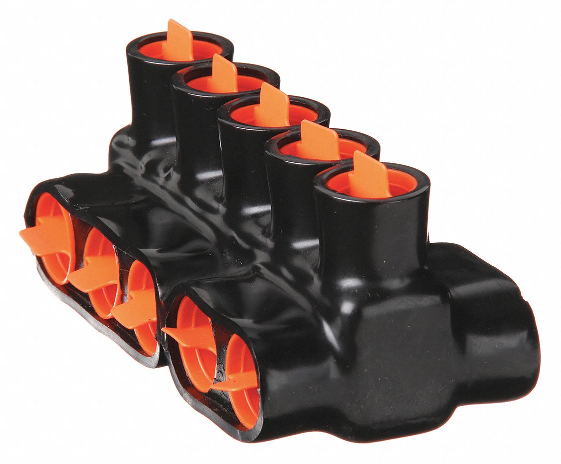 BLACKBURN, Black, 5 Ports, Insulated Multitap Connector - 1YRK9 ...