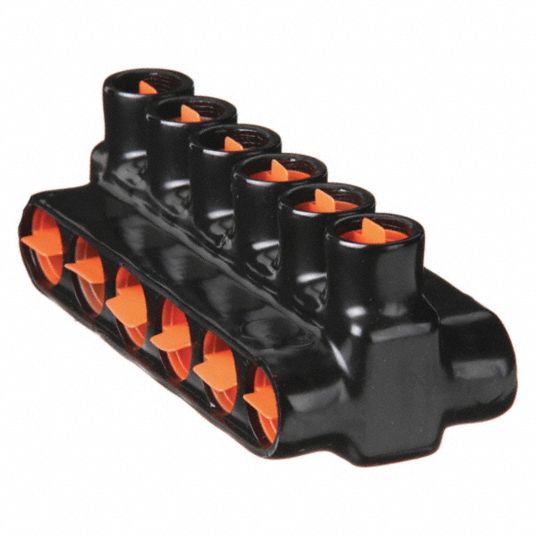 BLACKBURN, Black, 6 Ports, Insulated Multitap Connector - 1YRL1 ...