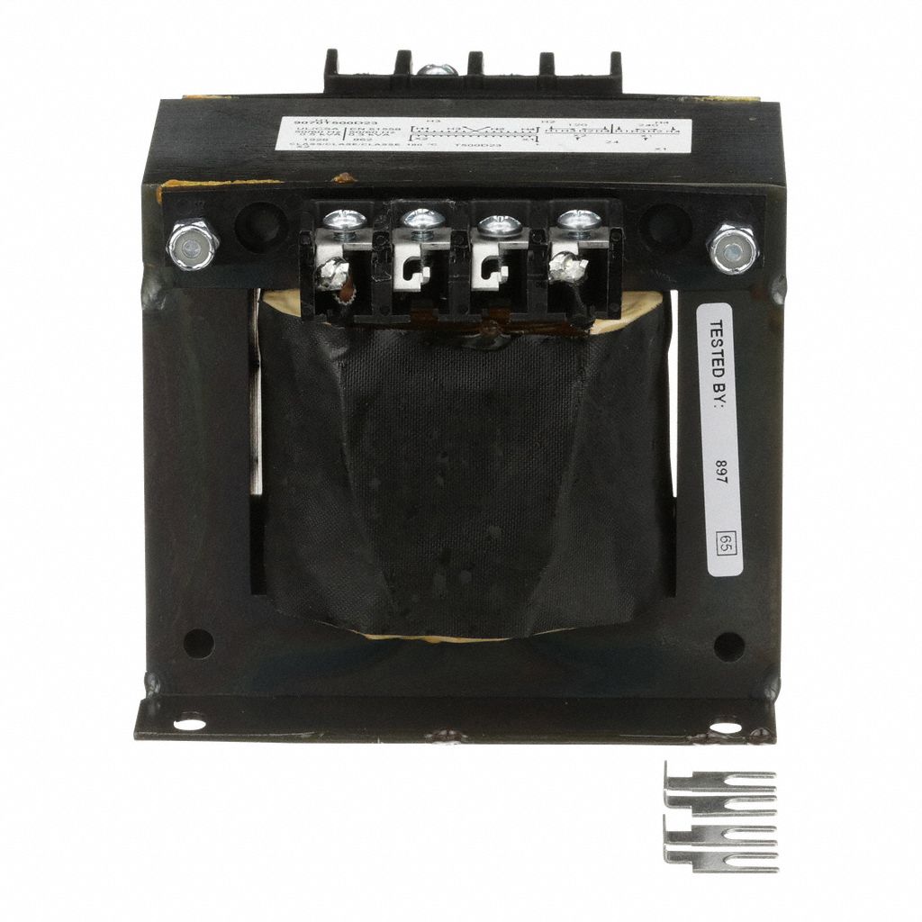 SQUARE D Control Transformer: 240V AC/480V AC, 24V AC, Foot, 500 VA VA ...