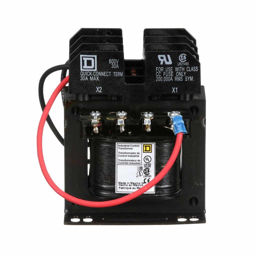 SQUARE D, 208V AC/230V AC/460V AC, 115V AC, Control Transformer - 1YUW2 ...