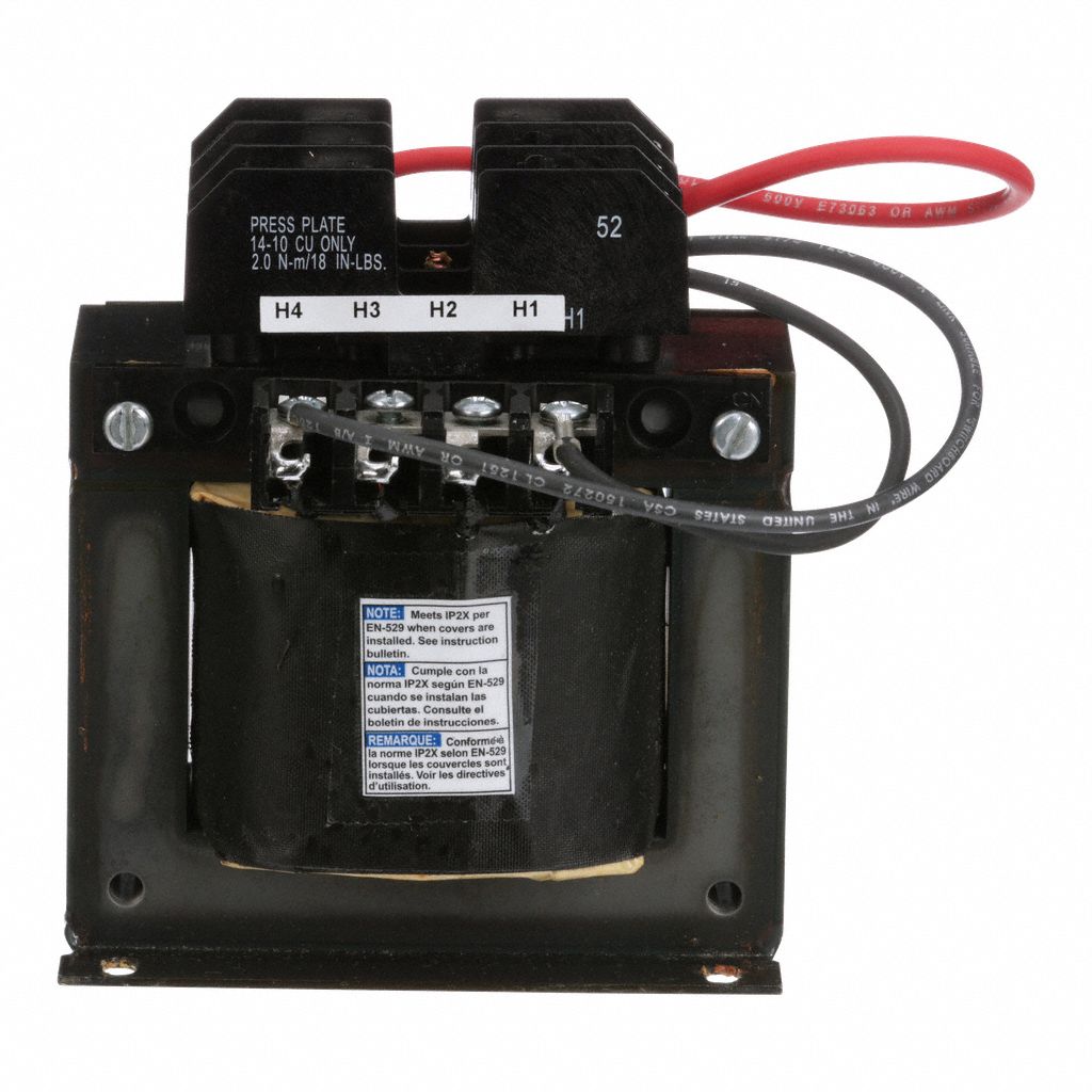 SQUARE D Control Transformer: 208V AC/240V AC/480V AC, 120V AC, Foot ...