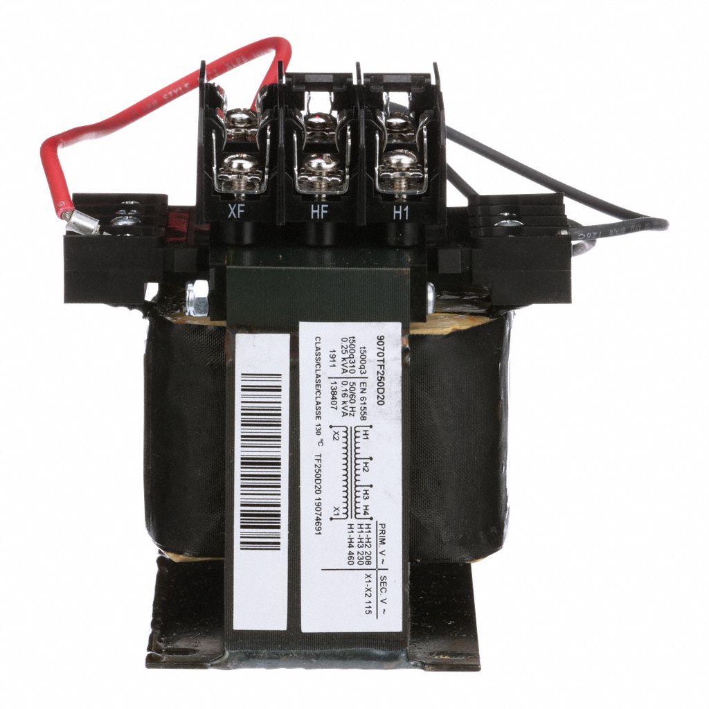 SQUARE D Control Transformer: 208V AC/240V AC/480V AC, 120V AC, Foot ...