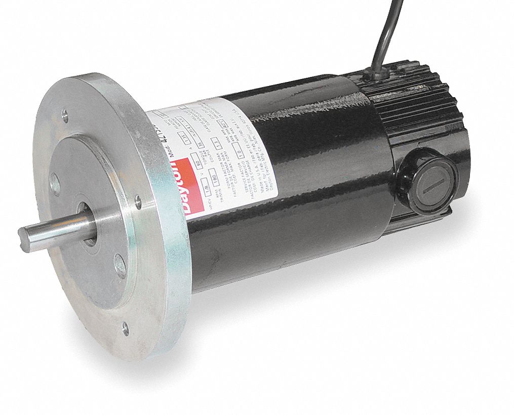 DC Motor, 1/6 HP, 42CZ Frame, Nameplate RPM 1750, Voltage 90V DC, Motor ...