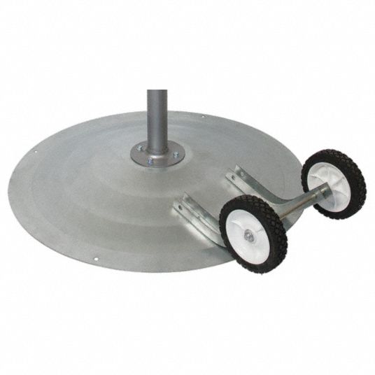Steel Pedestal Mount Wheel Kit, For Use With 1ZCP2, 1ZCP3, 13F048 ...