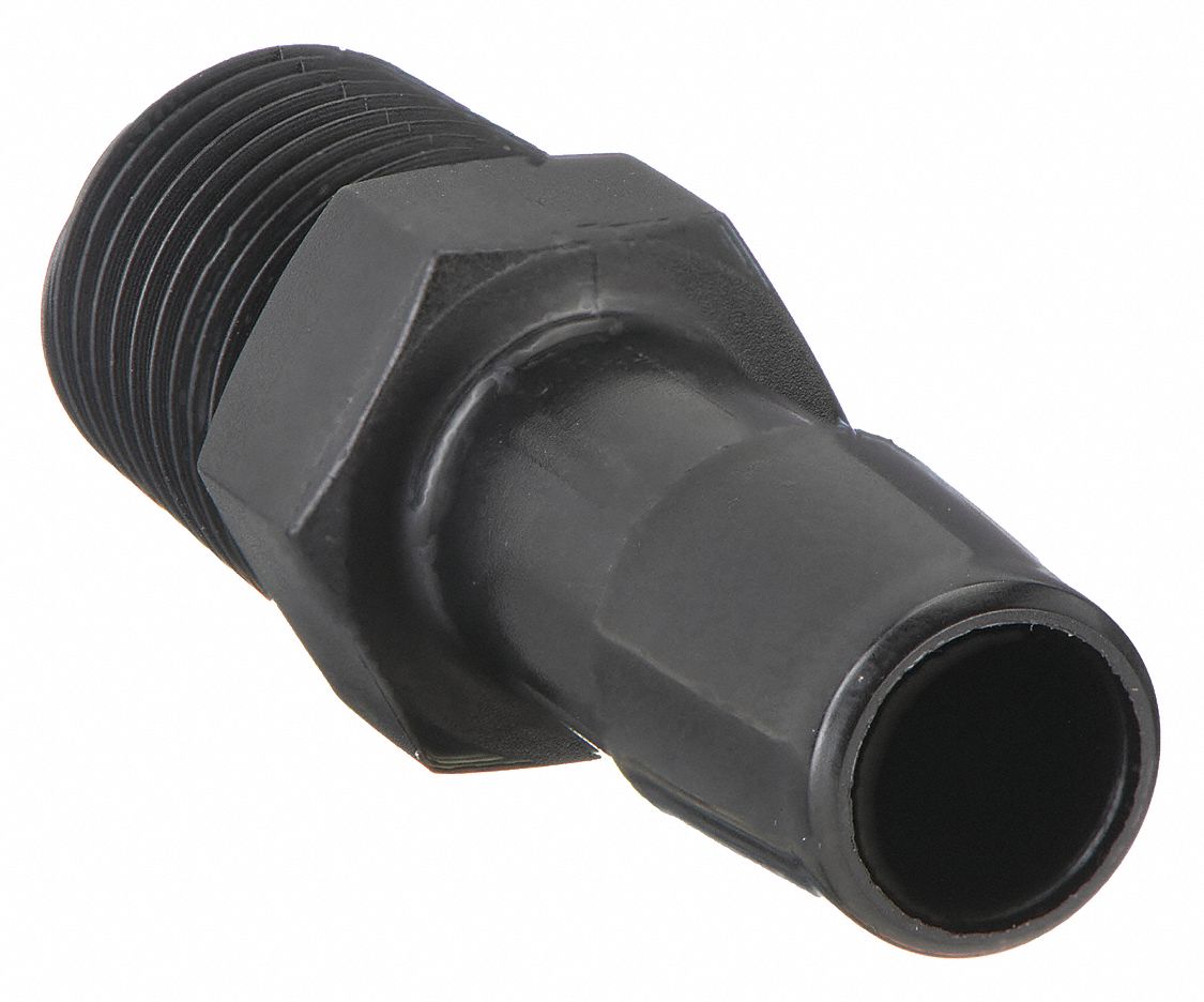 1 in ID x 1 in Pipe Fitting Size, Barbed/Threaded, Barbed Fitting ...