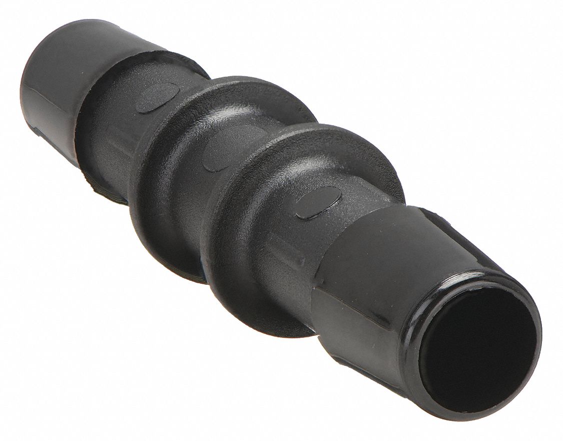 1/8 in ID x 1/8 in ID Fitting Size, Barbed, Barbed Fitting Coupling ...