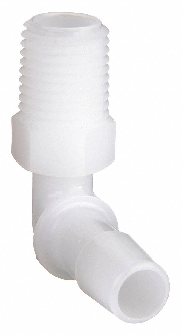 ELDON JAMES ELBOW,THREAD TO BARB,POLY,1/4 IN,PK10 - Barbed Tube ...