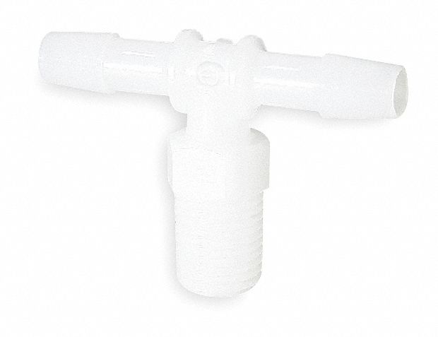 ELDON JAMES TEE,THREAD TO BARB,POLY,1/4 IN NPT,PK10 - Barbed Tube ...