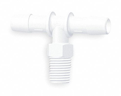 1/4 in Pipe x 1/4 in ID size, Barbed x Barbed x MNPT, Barbed Tee ...
