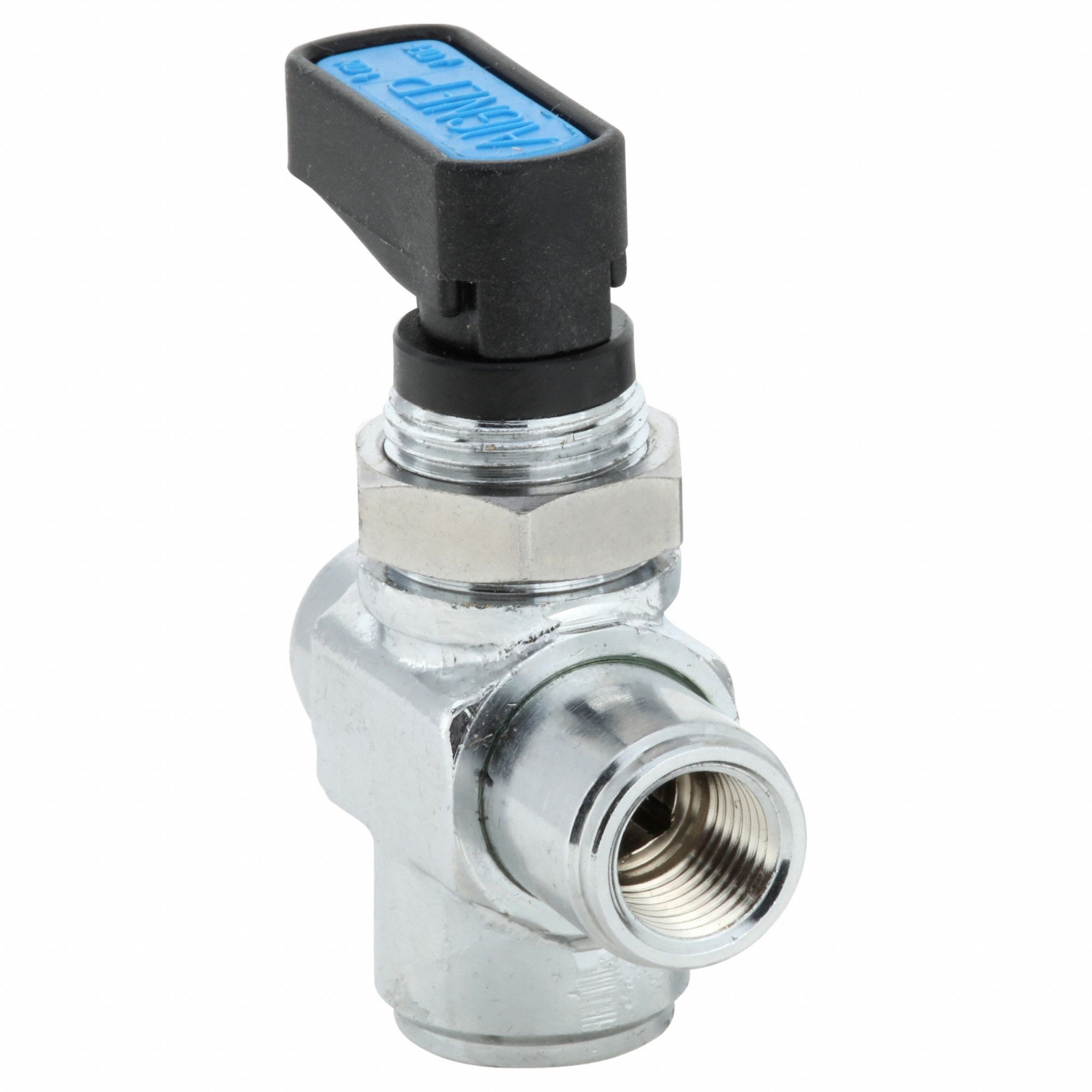 AIGNEP USA, 1/8 in, Chrome-Plated Brass, Manual Three-Way Ball Valve - 1ZPK4|86700-02 - Grainger