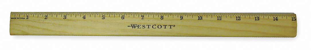 Wood Ruler,Rigid,15 In L - Grainger