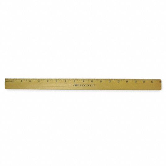 Wood Ruler,Rigid,18 In L - Grainger