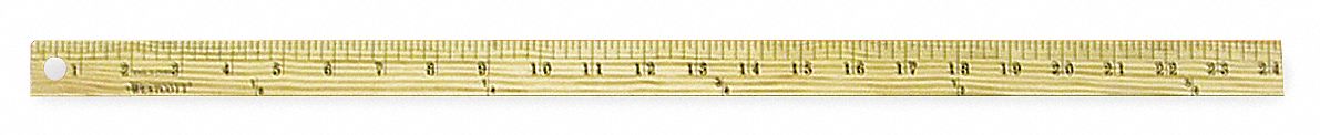 Wood Ruler,Rigid,24 In L - Grainger