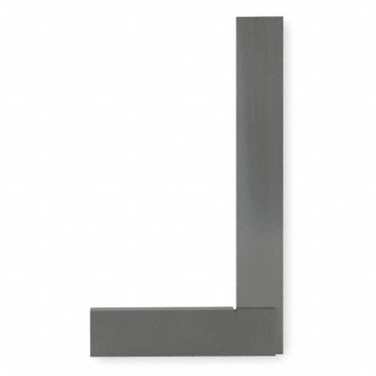 Precision Steel Square, Material Carbon Tool Steel, Squareness - Inch 0 ...