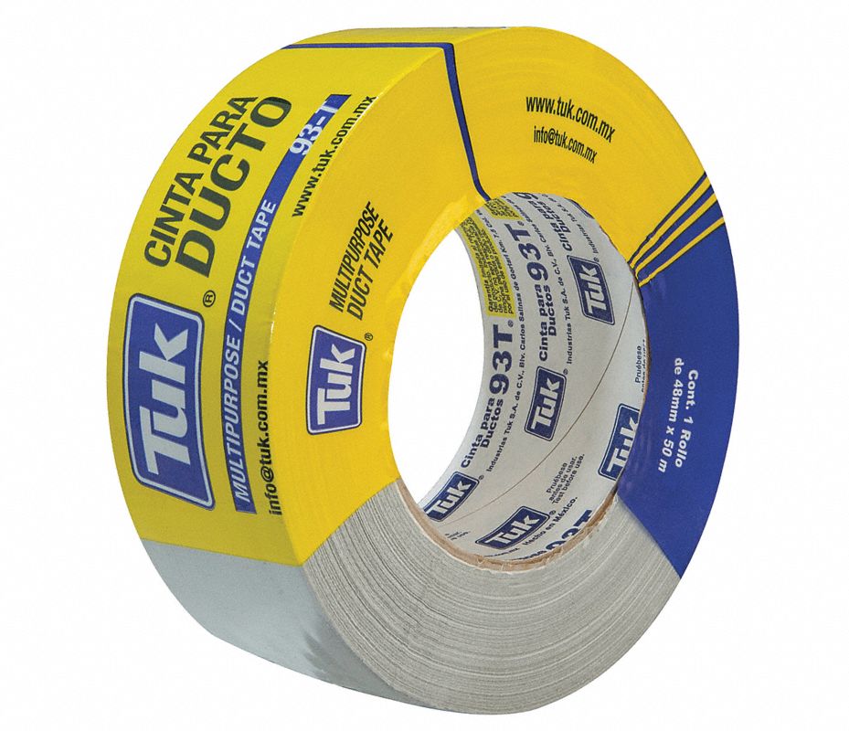 TUK Cinta Plata Tela Plastificada 50m x 48mm - 1ZT53 | 93-T - Grainger ...