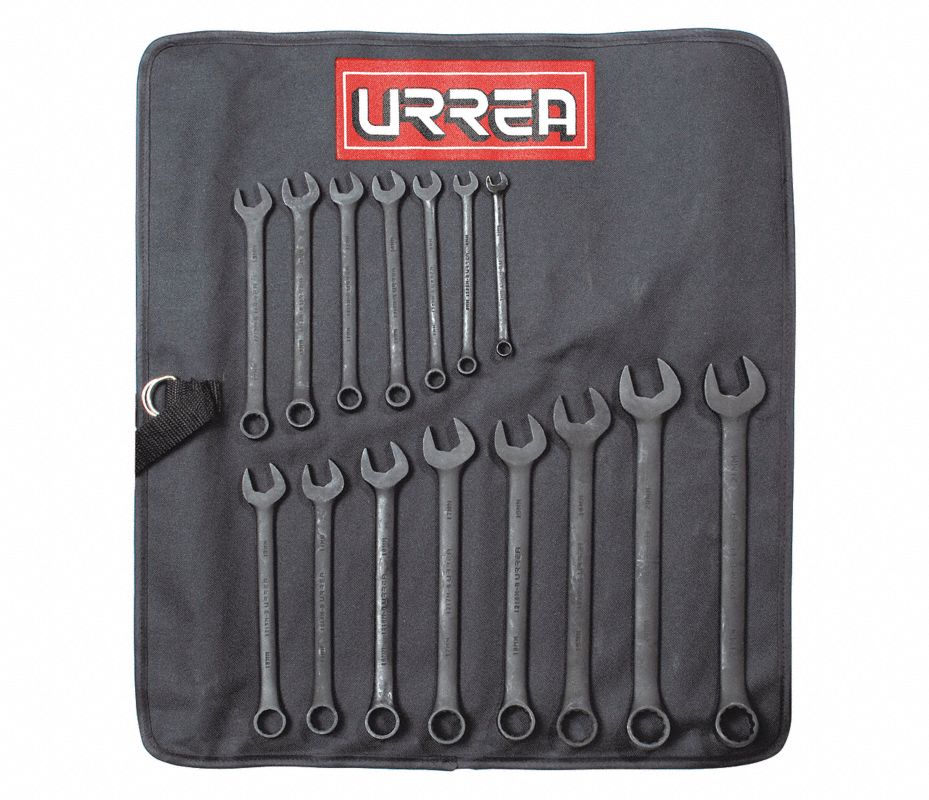 URREA Juego de Llaves Combinadas 12 herramientas Acero Cromo Vanadio 5-1/2" a 16-3/4" - 1ZW95 ...