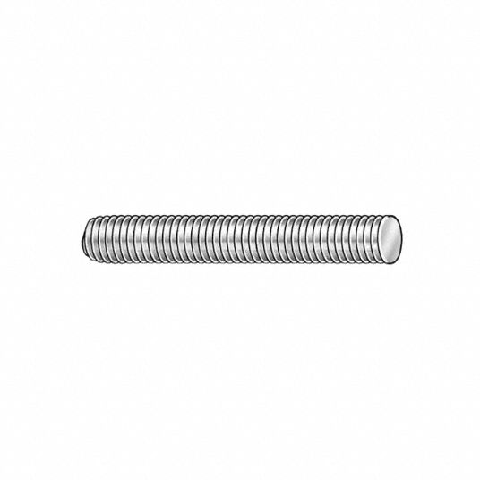 Fully Threaded Stud, PK 4 - Grainger