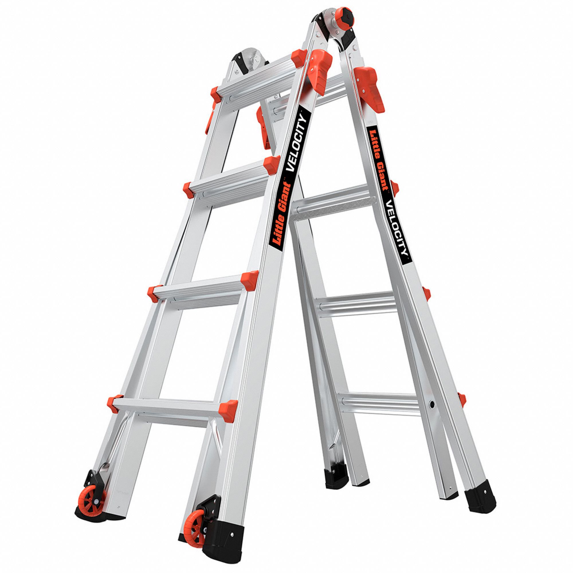 LITTLE GIANT, 6 Configurations, Aluminum, Combination Ladder - 48RT21 ...