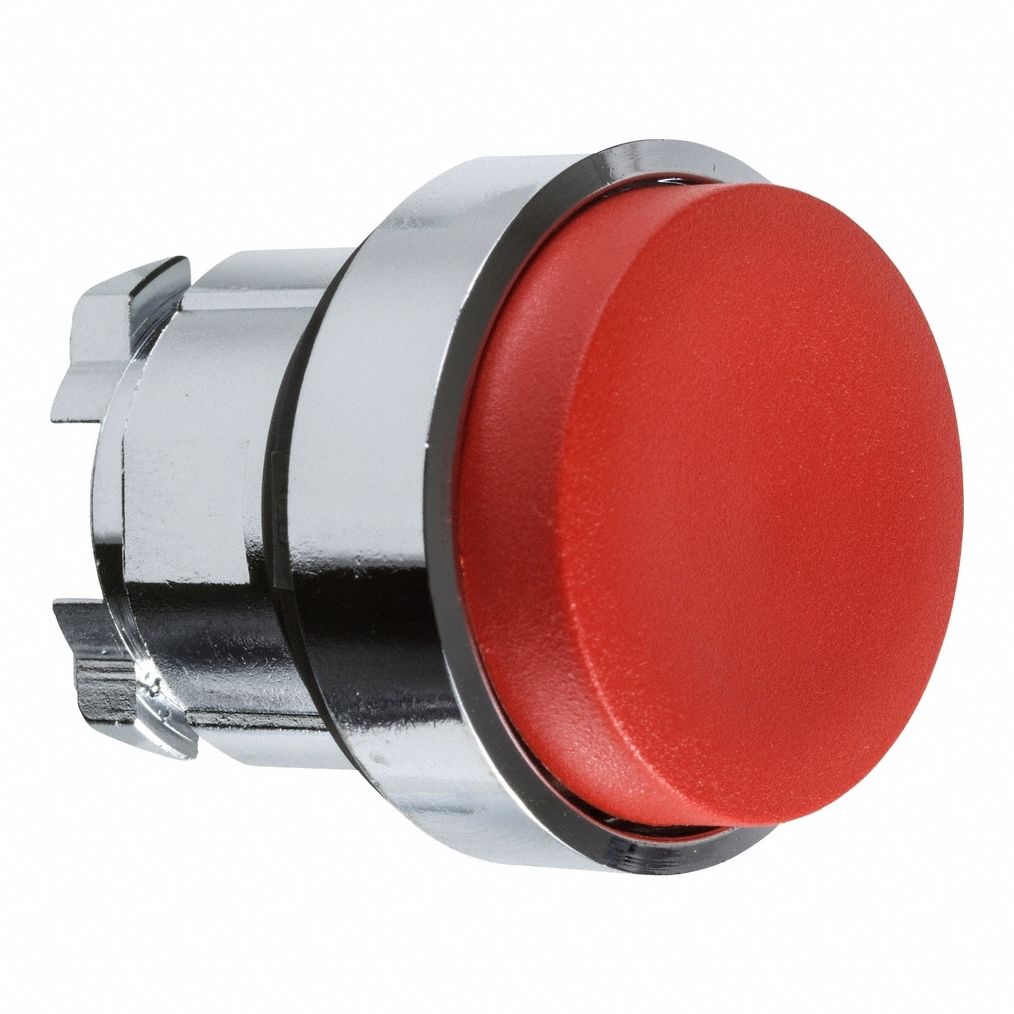 SCHNEIDER ELECTRIC, Red, 22 mm Mounting Size, Extended Push Button ...