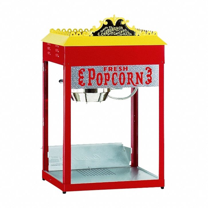 12 oz, Red/Yellow, Antique Style Popcorn Maker - 794GJ2|T312A1X-AXX-X ...