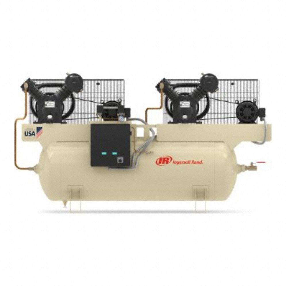INGERSOLL RAND, 5 hp, 2 Stage, Duplex Compressor - 811N96|2-2475E5-V ...