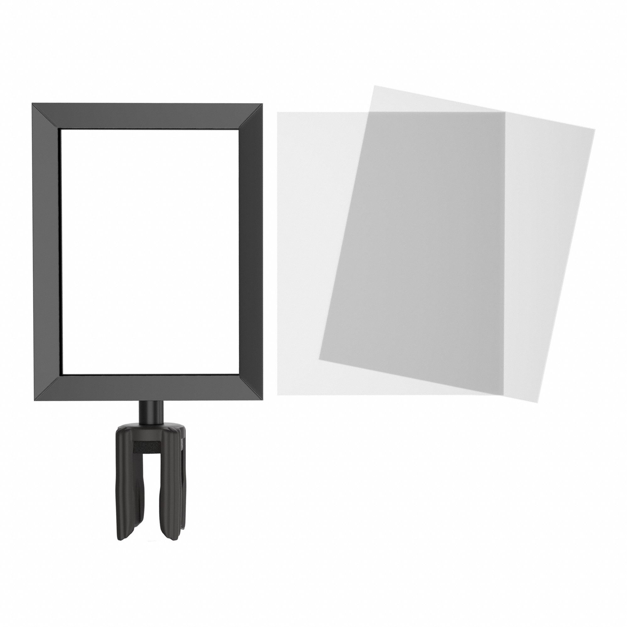 VISIONTRON, Black, 8 1/2 in Overall Wd, Sign Frame Kit - 869LA9 ...