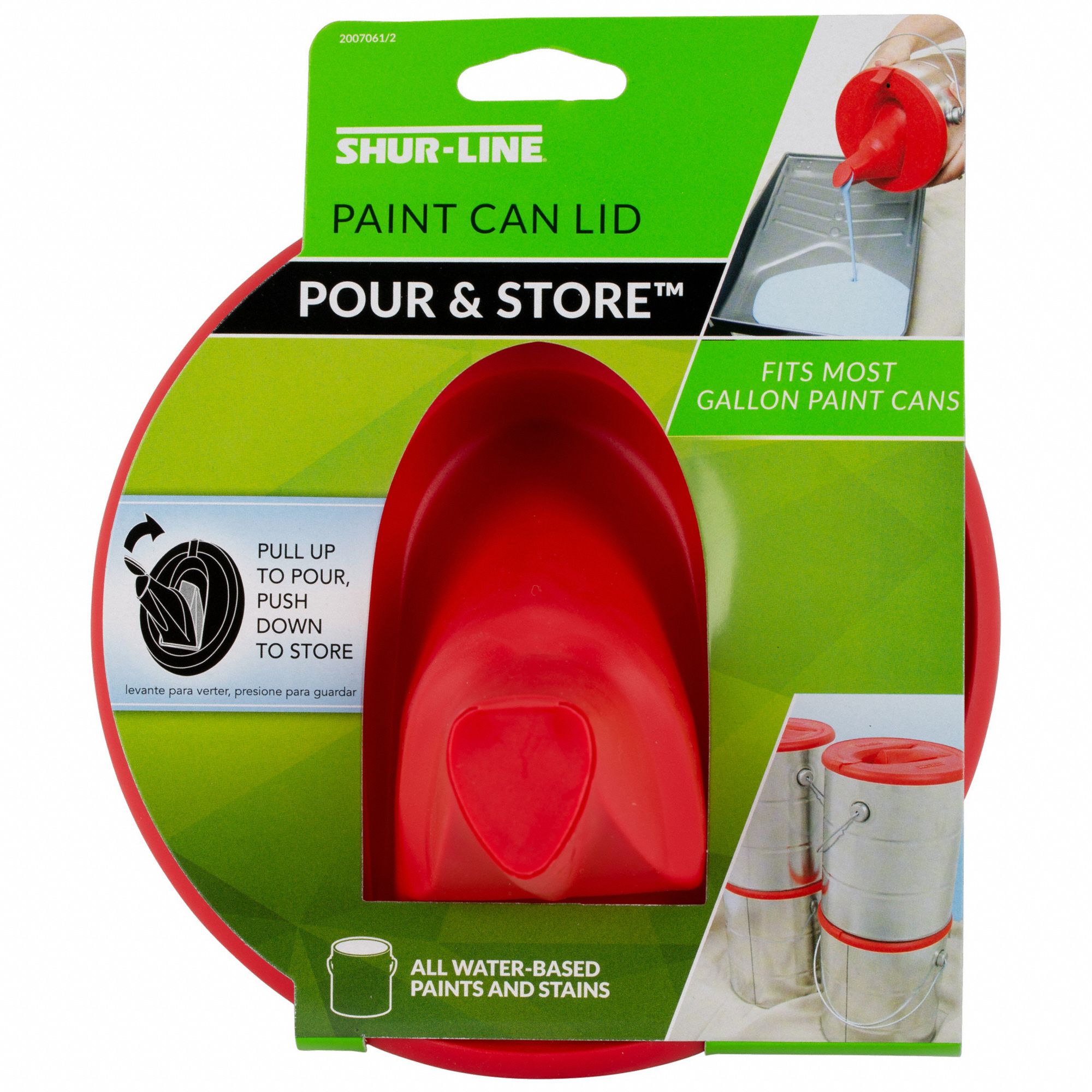 SHUR-LINE, Plastic, 6 1/4 in Lg, Pour and Store Paint Lid - 39AN39 ...