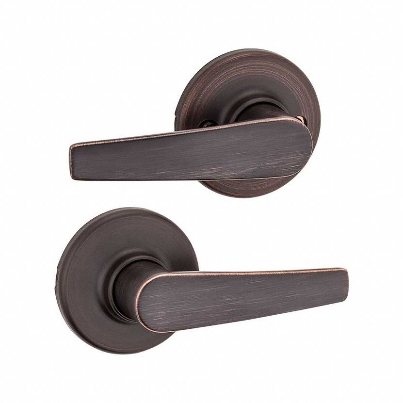 KWIKSET, Passage Lever Locksets/Storeroom Lever Locksets, Bronze, Door ...