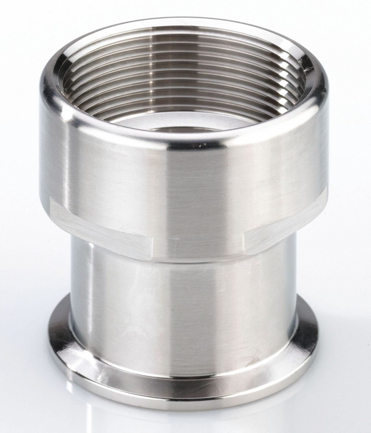 Straight, 1 1/2 in OD x 3/4 in OD Size, Sanitary Fitting Adapter ...