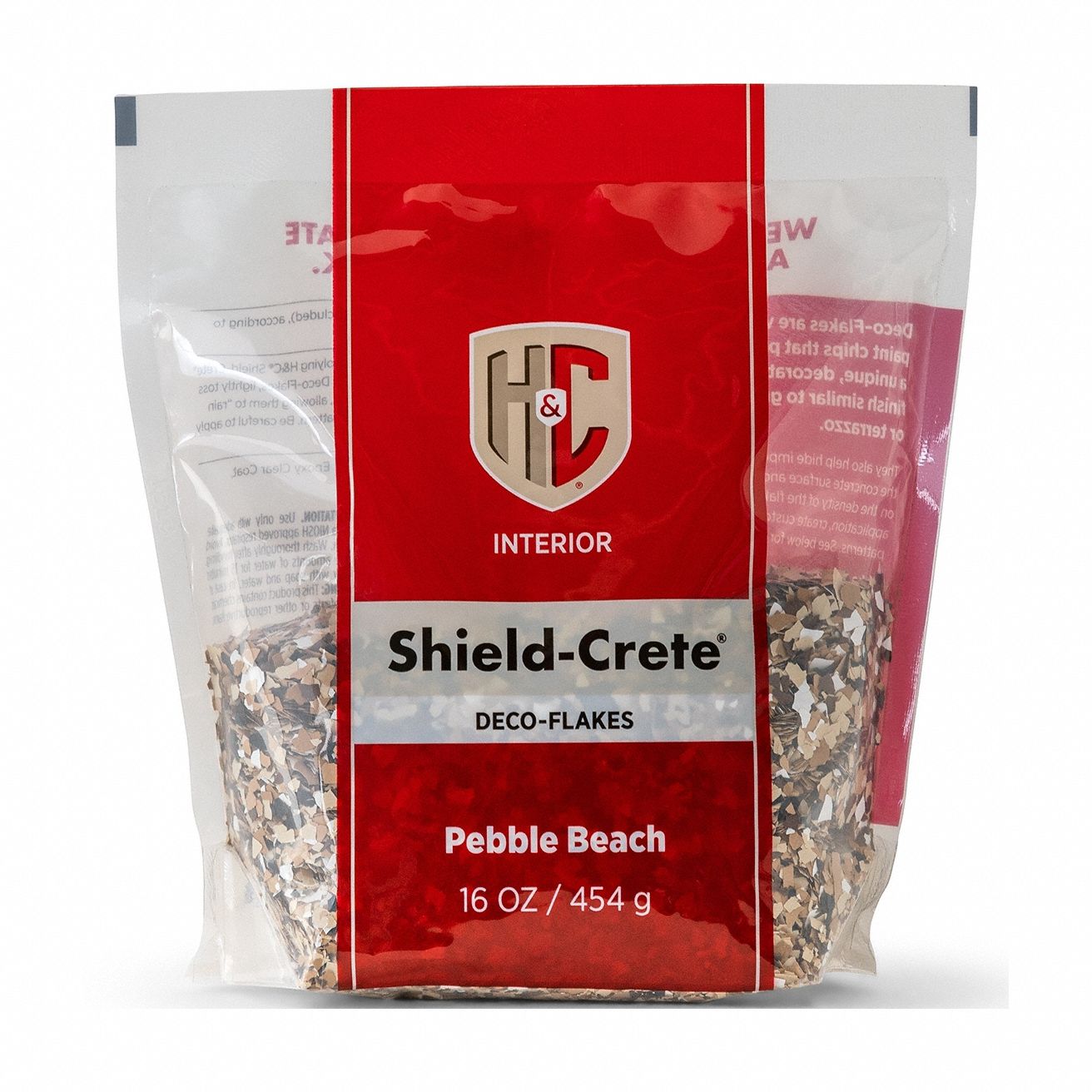 H&C, Beige/Ivory/White, 250 lb/sq ft Coverage Area, Floor Chips ...