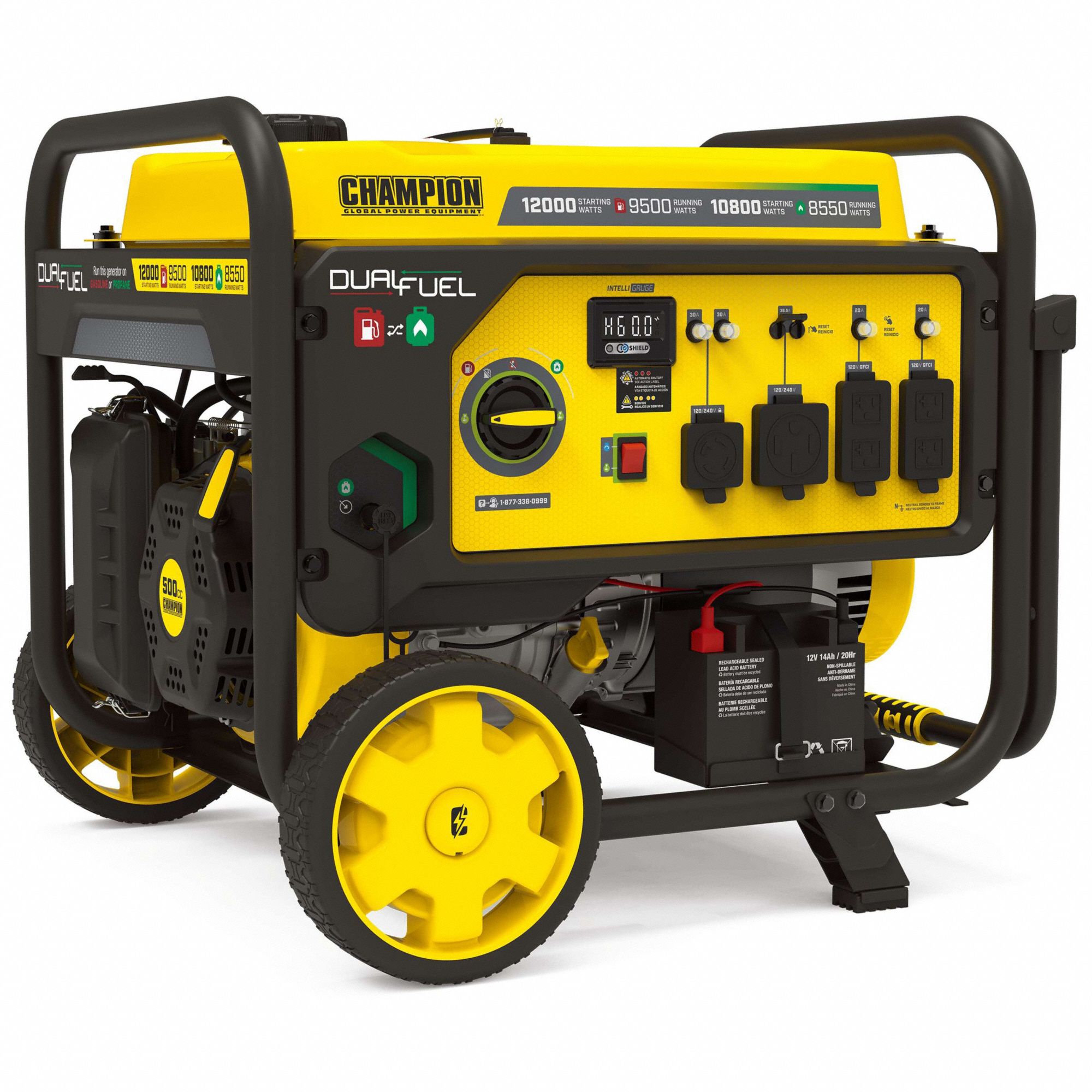 CHAMPION POWER EQUIPMENT, Conventional, Gasoline/Propane, Portable ...
