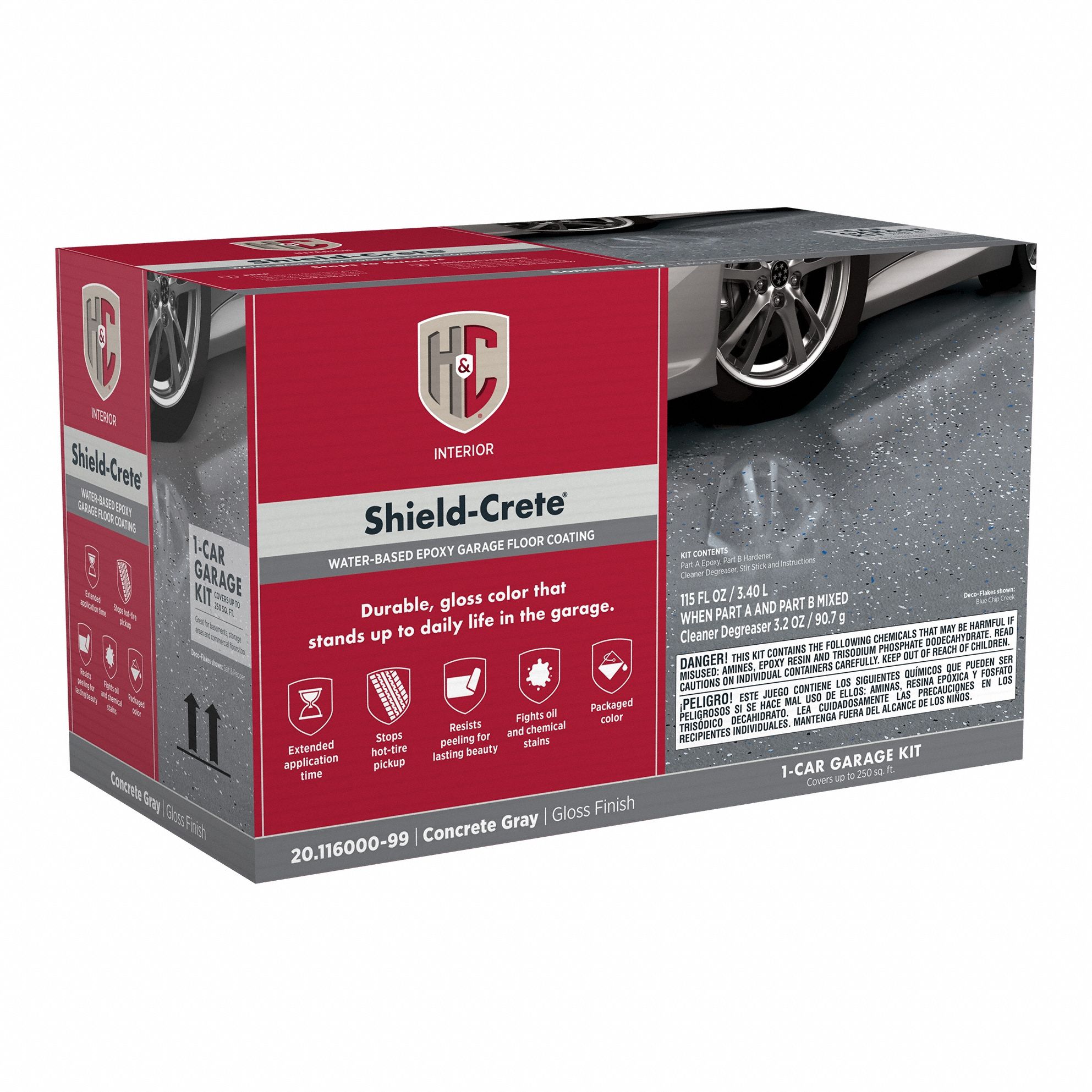 H&C, SHIELD-CRETE® Water-Based Garage Floor Coating SHIELD-CRETE ...