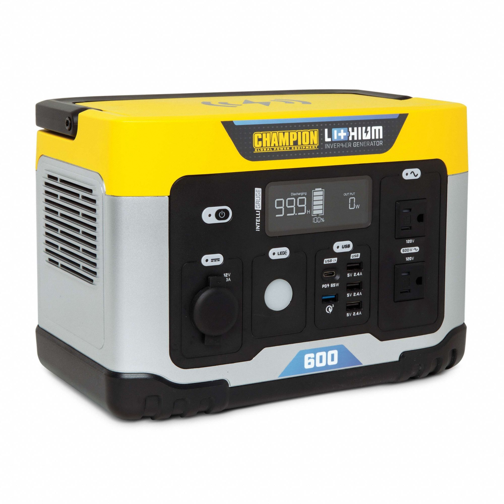 CHAMPION POWER EQUIPMENT, 600 W Rated Watt, 1,200 W Surge Watt, Portable and Inverter Generator ...
