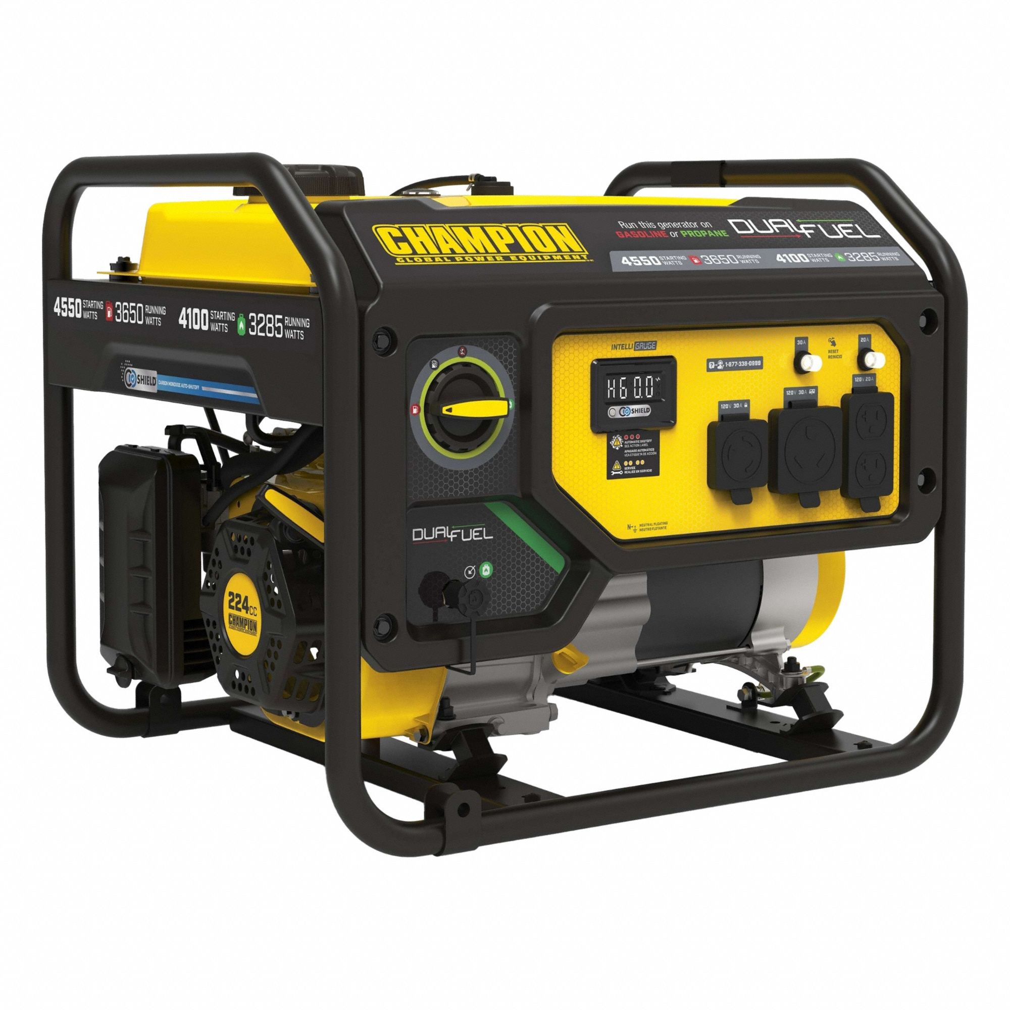 CHAMPION POWER EQUIPMENT, Conventional, Gasoline/Propane, Portable ...