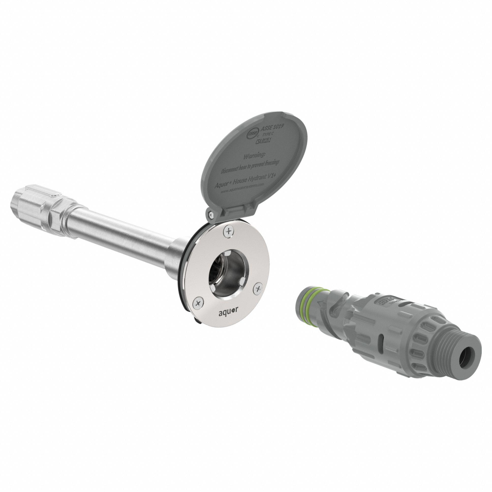 AQUOR WATER SYSTEMS, For 8 in Wall Thick, 9 3/4 in Overall Lg, Wall ...