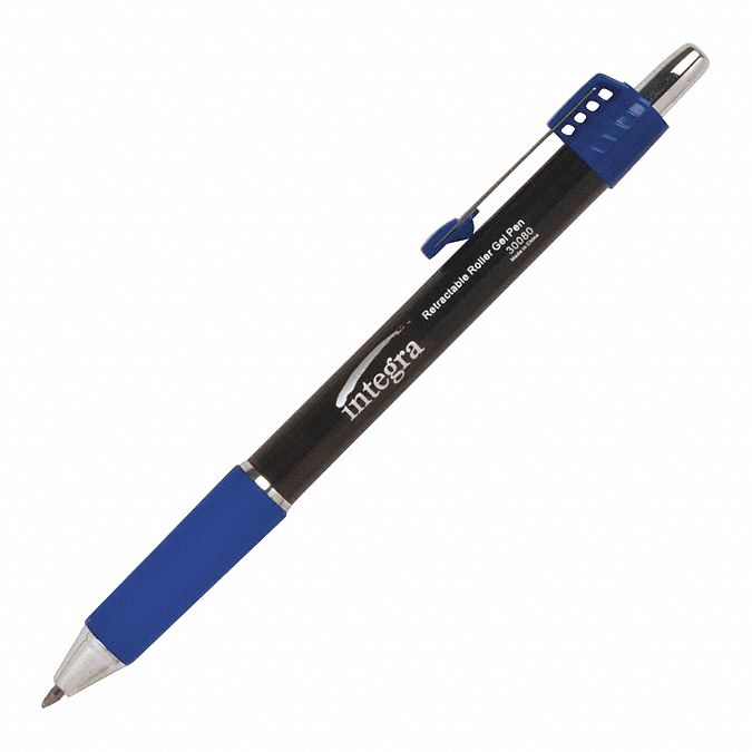 INTEGRA, Blue, 12, Integra Gel Ink Pen,PK12 - 203A77|ITA30080 - Grainger