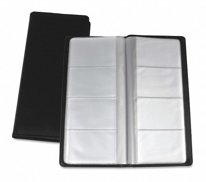 LORELL, Black/Clear, Plastic/Vinyl, Business Card Holder - 203D78 ...