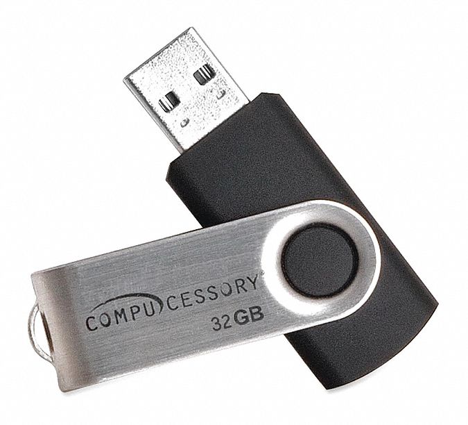 COMPUCESSORY, 32 GB Data Storage Capacity, Silver, Memory Stick ...