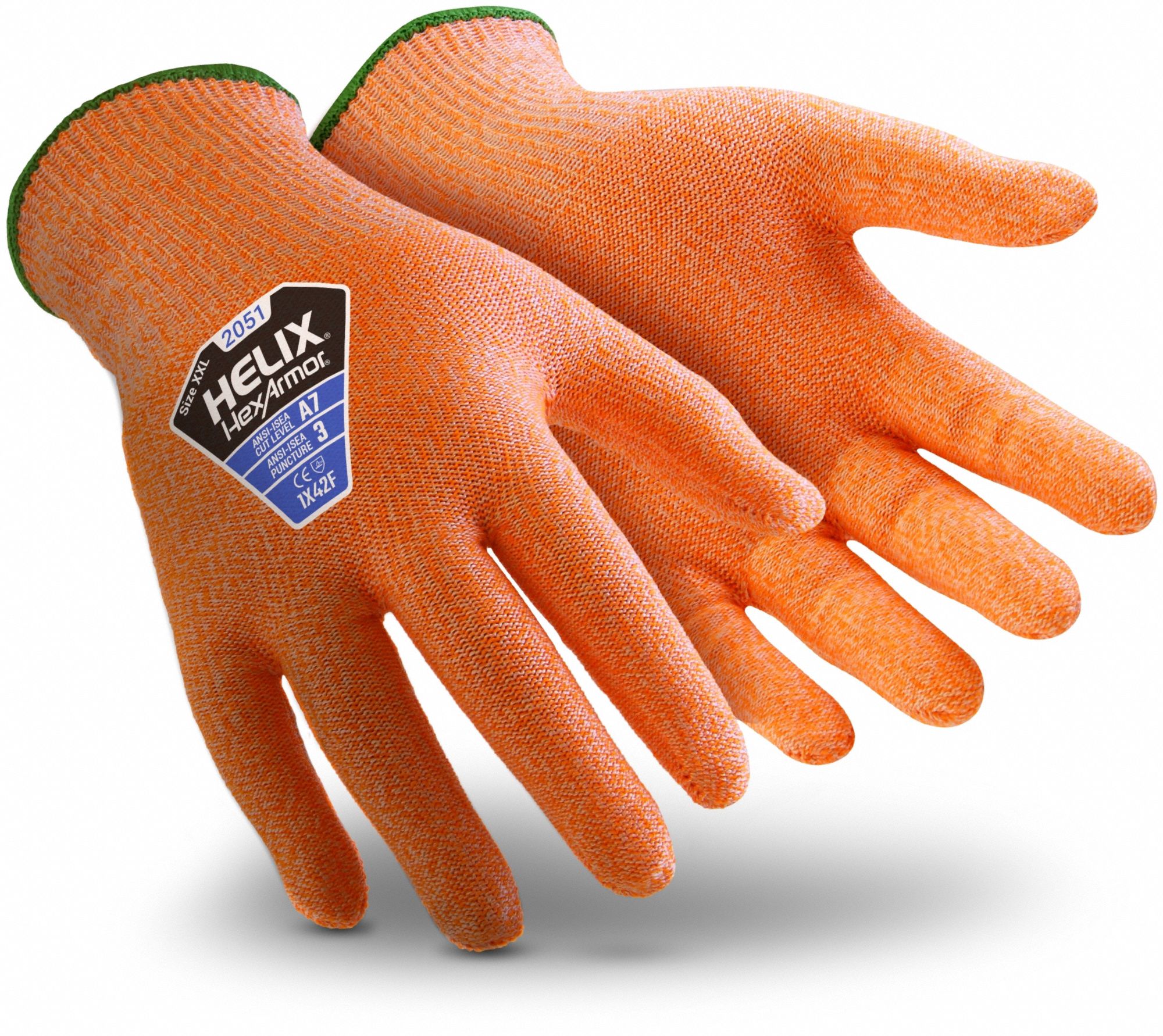 HEXARMOR, 4XL ( 13 ), ANSI Cut Level A7, Knit Gloves - 822GA6|2051-XXXXL (13) - Grainger