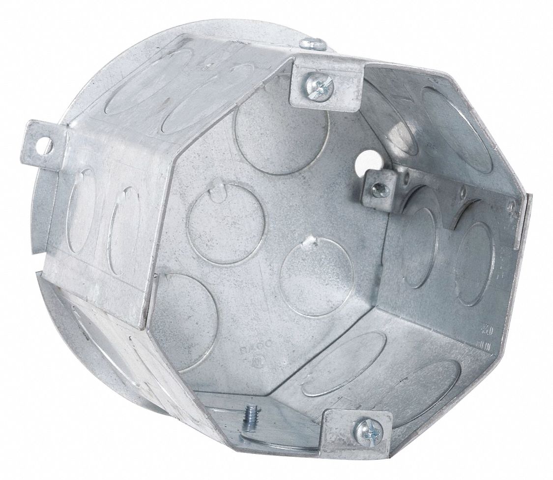 Hung Ceiling Box,1/2-3/4 Ko,3-1/2" D - Grainger