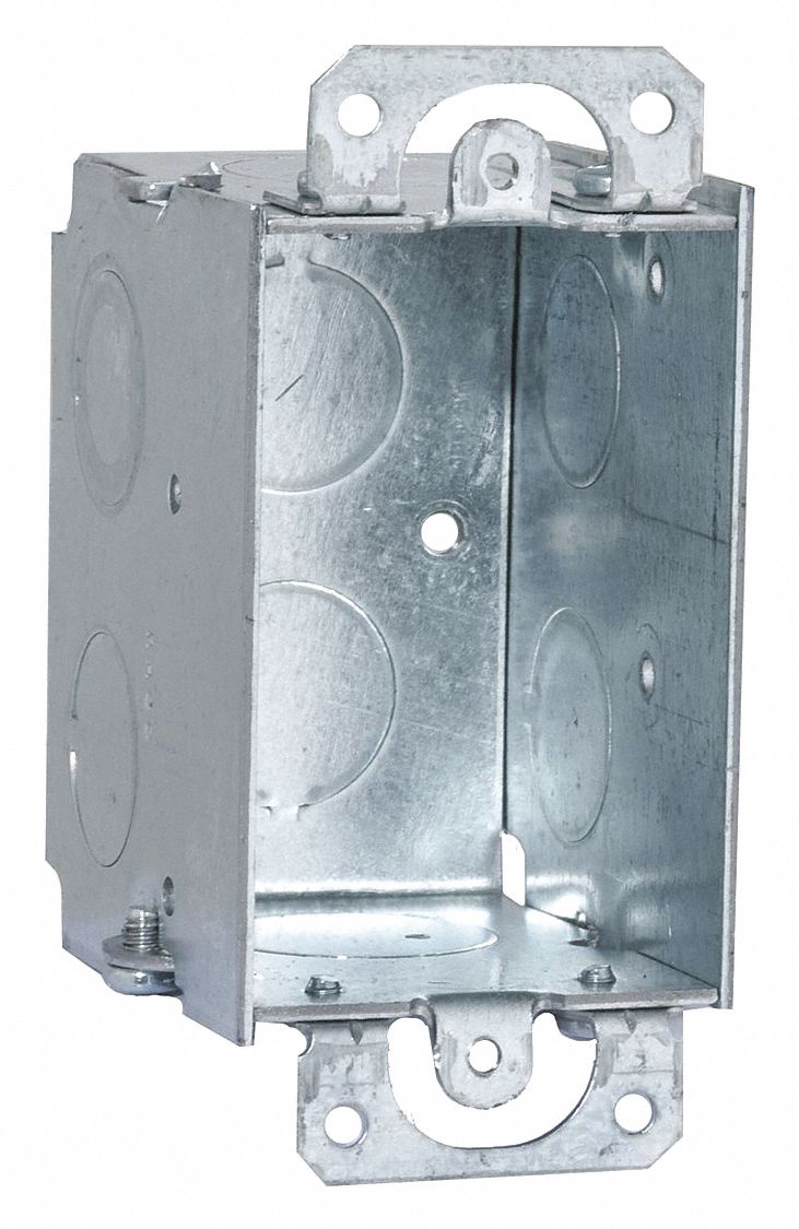 Swtch Box,Ears,1/2-3/4 Ko,2-1/2" D - Grainger