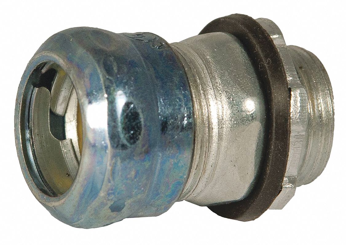 Steel, 4 in Trade Size, Compression Conduit Connector - 206J41|2946RT ...