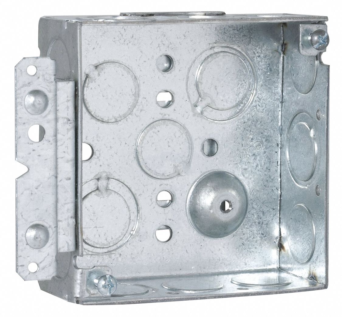 Box,4 SQ,1-1/2 Deep,H-Brkt 1/2-3/4 - Grainger