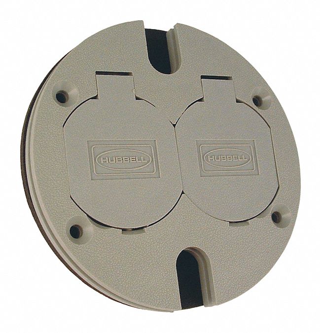 Cover,Nm,Round,Duplex,Flip Lids,Gray - Grainger