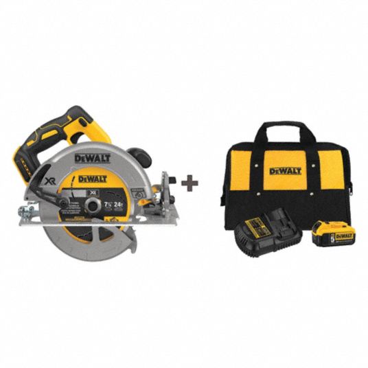 DEWALT, 7 1/4 in Blade Dia., Right, Circular Saw Kit - 209F60|DCS570B ...