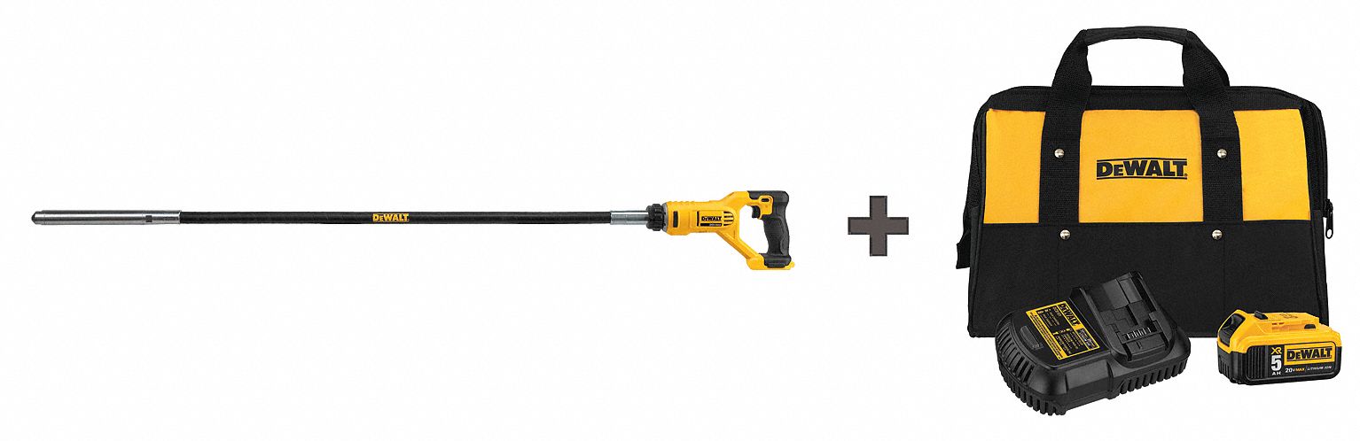 DEWALT, Handheld, 20V DC, Cordless Concrete Vibrator Kit - 209F65 ... DEWALT, Handheld, 20V DC, Cordless Concrete Vibrator Kit - 209F65 ...