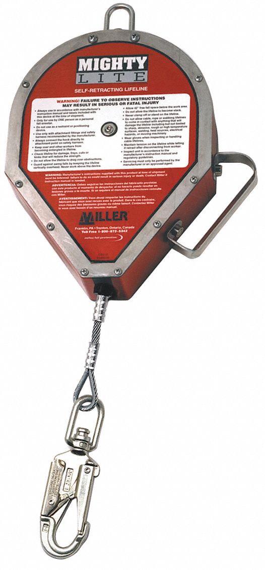 HONEYWELL MILLER Cable de Acero 50 pies 1 soportes - 20A896 | RL50SS-Z7 ...