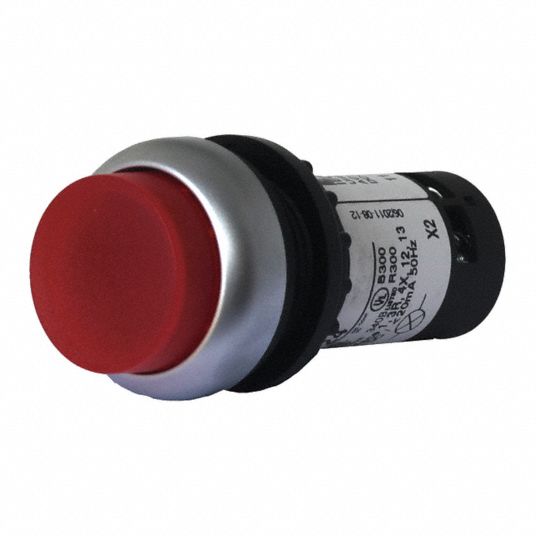 EATON, Extended Profile, Non-Metallic, Illuminated Push Button - 20AX67|C22-DLH-R-K01-24 - Grainger